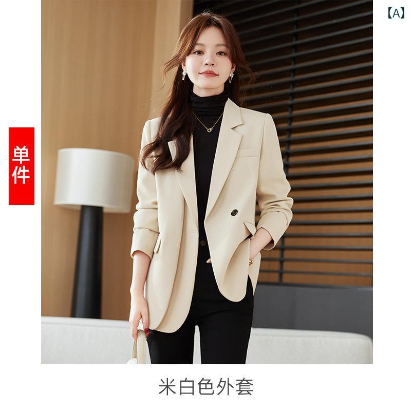 2個セット・カテゴリ: テーラードジャケット・スタイル: きれいめ通勤・性別: レディース・主な素材: ポリエステル・柄: 3D効果・シルエット: ルーズフィット・着丈: レギュラー・ネックライン: テーラードカラー・袖丈: 長袖・袖タイプ...