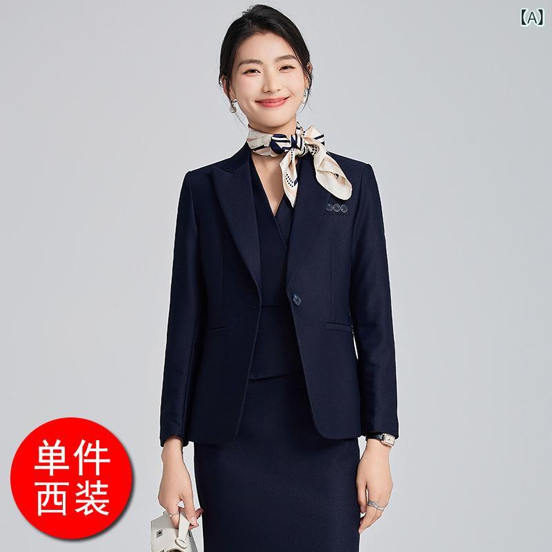 ・スタイル: エレガント、オフィスカジュアル・主な素材: ポリエステル95%以上、スパンデックス・スカート丈: ミディ丈・袖タイプ: レギュラー袖・袖丈: 長袖・カラー展開: 紺、グレー・サイズ展開: S、M、L、XL、2XL、3XL、4X...