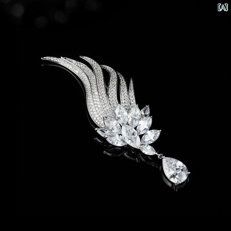 ・カテゴリ: ブローチ・主な素材: 銅・デザイン: レディース向け・モチーフ: 動物・加工方法: マイクロセッティング・人気要素: 翼・機能: 記念、装飾、ギフト・テイスト: ライトラグジュアリー・スタイル分類: ファッション通勤・対象: ...