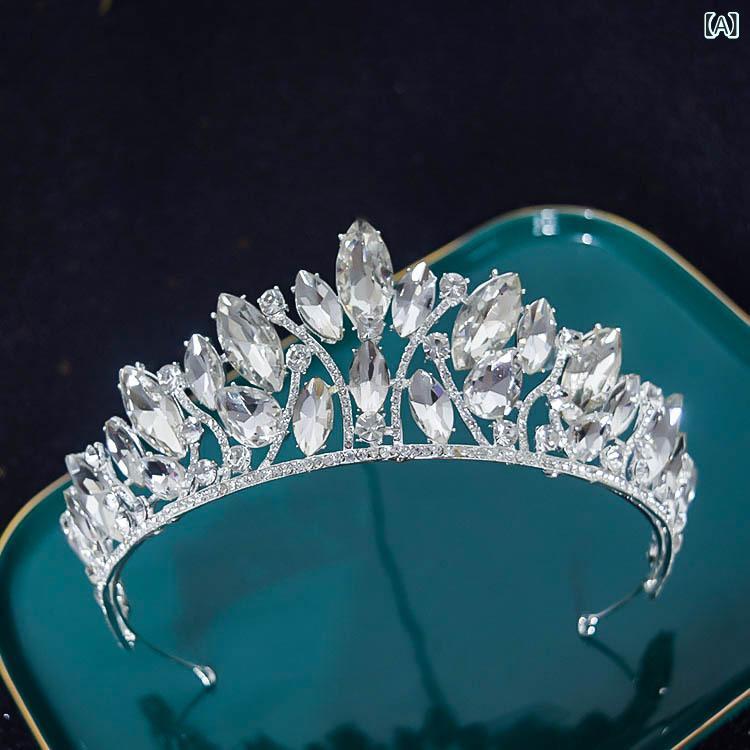 2個セット・カテゴリ: ヘッドドレス・スタイル: レトロ・モチーフ: 花・対象: 女性・素材: 合金・純度: 亜鉛合金・装飾素材: ラインストーン、ガラス、カラフル異形ガラスクリスタル・加工方法: 手編み・カラー展開: ホワイト、レッド