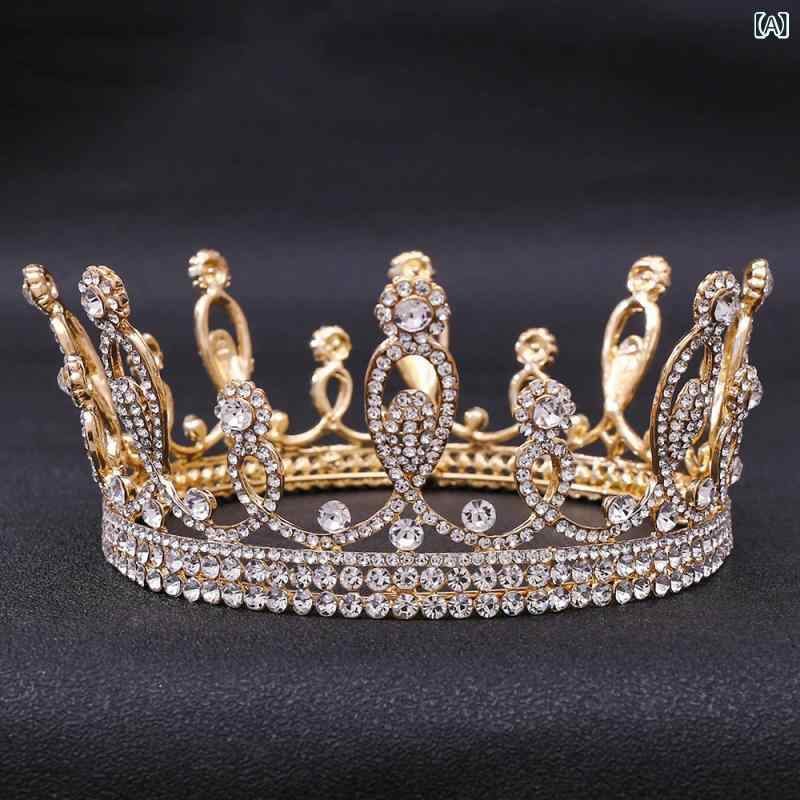 ・カテゴリ: ヘッドドレス・素材: 合金・仕上げ: 厚銀、KCゴールド・スタイル: 欧米風・タイプ: レディース・デザイン: クラウン・加工: ラインストーン象嵌・クリスタル: ホワイト・カラー展開: 厚銀ホワイト、厚銀ブルー、KCゴールド...