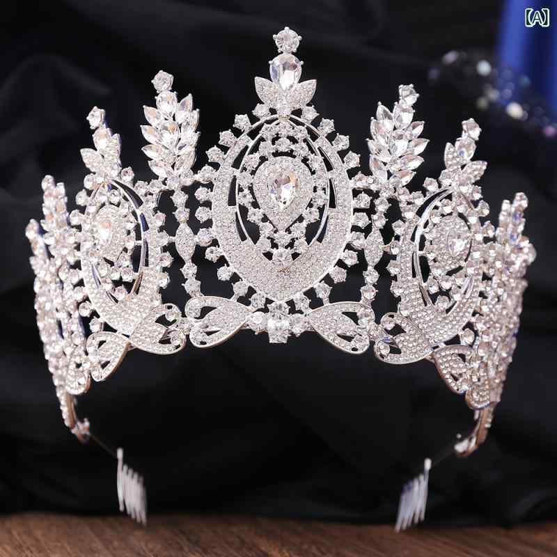 ・カテゴリ: ヘッドアクセサリー・素材: 合金・加工: 電鍍・装飾: 宝石装飾・宝石の種類: レッドクリスタル・スタイル: 欧米バロック・デザイン: 冠・対象: レディース・特徴: サイズ調整可能・用途: 結婚式、誕生日、旅行記念、展示会、...