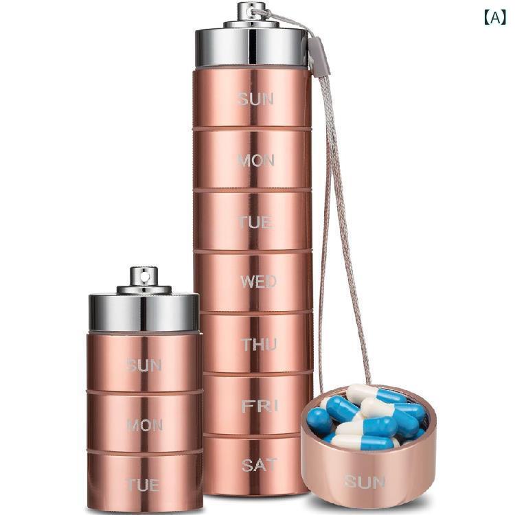 2個セット・カテゴリ: ピルケース・素材: 金属・主な素材: アルミニウム合金・特徴: 蓋つき、積み重ね可能、仕切り付き・機能: 密閉・収納場所: 車内、リビング、寝室、書斎、庭、ダイニング、キッチン、バスルーム、デスク上、携帯用、ランドリ...