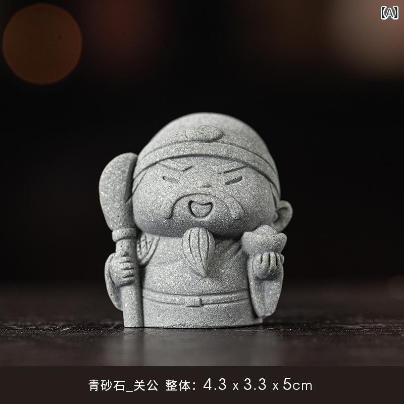 2個セット・カラー: 青砂石（関羽）、青砂石（媽祖）、青砂石（如来）、青砂石（寿星）、青砂石（文曲星）、青砂石（月老）・素材: 石材・スタイル: 中華風・加工方法: 半手作業、半機械・用途: 誕生日、生後1ヶ月、旅行記念、卒業、引越し、パー...