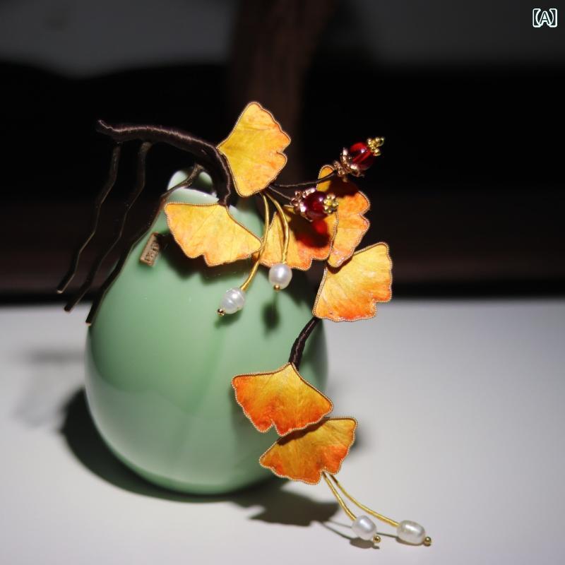 2個セット・カテゴリ: ヘアアクセサリー・スタイル: レトロ・素材: パール・形状: 花