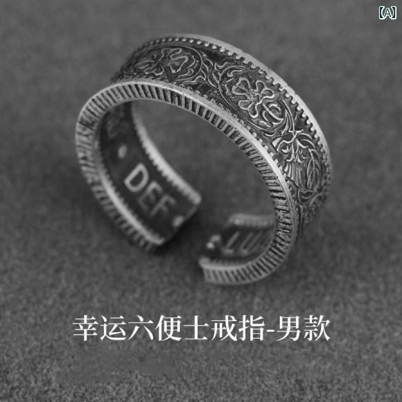 ・カテゴリ: 指輪、リング・素材: 銅・デザイン: 幾何学模様・加工: アンティーク加工・スタイル: ペアリング・バリエーション展開: 男性向け、女性向け・サイズ: 開口部調節可能・スタイル: レトロ、文芸レトロ・対象: カップル向け・流行...