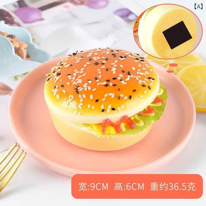 4個セット・カテゴリ: その他フェイクフード・スタイル: モダンシンプル・製造方法: 手作業・設置方法: 置き物・形状: ハンバーガー・素材: PU・厚み: 6cm