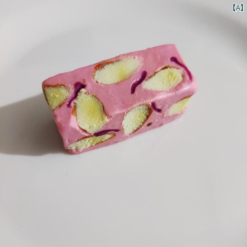 ・素材: 樹脂・製造工程: 半手作業、半機械・カテゴリ: フェイクスイーツ・形式: 置物・スタイル: ライトラグジュアリー・形状: 幾何学・厚み: 2cm・種類展開: イチゴヌガー、ローズヌガー、チーズヌガー、コーヒーヌガー、マンゴーヌガー...