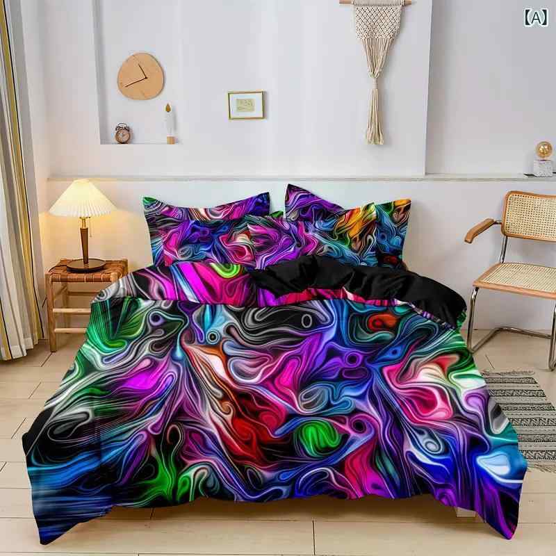 ・印刷加工: デジタルプリント・織り方: プリント・素材: 化学繊維・スタイル: モダンシンプル・サイズ展開: 135cm x 200cm（2点セット）, 140cm x 210cm（2点セット）, 173cm x 218cm（2点セット）...