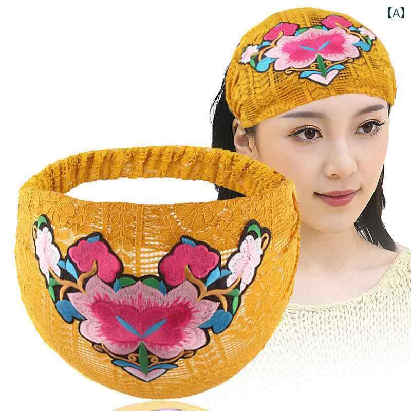 2個セット・カテゴリ: 頭飾り・種類: ヘアバンド、ヘアアクセサリー・スタイル: エスニック・主な素材: 布・対象: レディース・モチーフ: 花・カラー展開: イエロー、ブラック、カーキ、ピンク、レッド