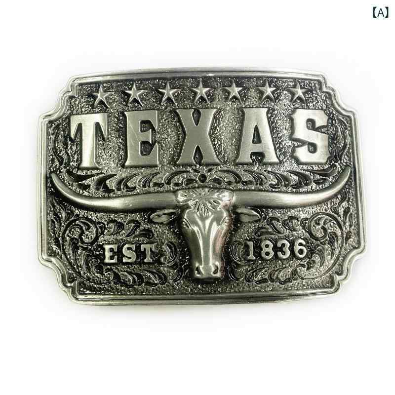 ・性別: ユニセックス・素材: 亜鉛合金・バックル形状: 長方形・製品タイプ: スムースバックル、プレートバックル・留め具: スムースバックル・スタイル: カジュアル・シーン: アウトドア・柄: 牛・デザイン要素: 動物・カラー: アンティ...