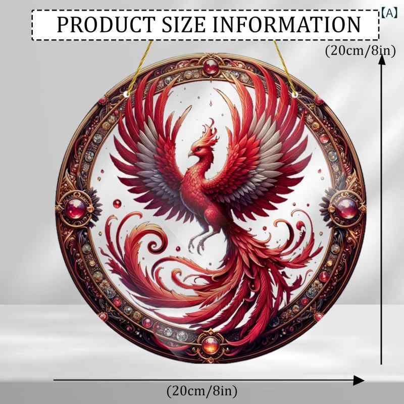 2個セット・カテゴリ: 車用吊り飾り・スタイル: エレガント・スタイル: ファッション通勤・素材: アクリル・柄: 鳳凰・加工方法: 印刷・サイズ: 20x20cm・重量: 約75g