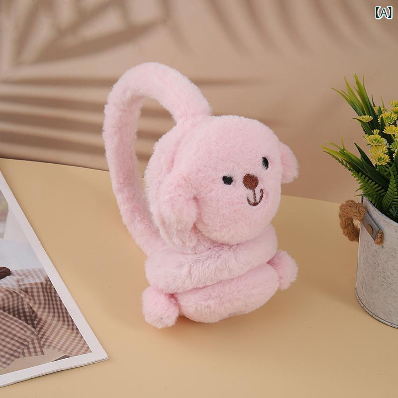 ・性別: 女性・対象年齢: 成人・素材: ボア・スタイル: ベーシック・柄: キャラクター・カラー展開: ピンク、ベージュ、ブラウン、コリアンピンク、スキンピンク、グレー・機能: 防寒保温、耳当て・テイスト: キュート・着用シーン: アウトドア