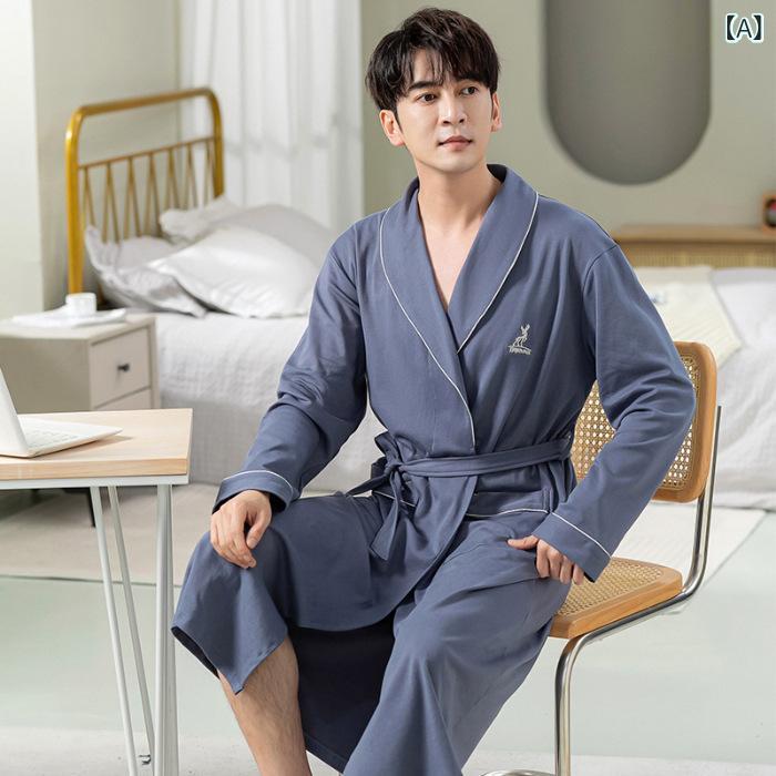 ・主な素材: 綿・生地の厚さ: 161-180g/平方メートルの適度な厚み・機能: カジュアル、通気性、睡眠、入浴、伸縮性、部屋着、快適・対象: メンズ・サイズ展開: M (50-60kg), L (60-70kg), XL (70-80k...