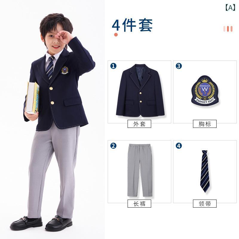 ・着用シーズン: オールシーズン・スタイル: スクール・対象年齢: 3〜8歳・性別: ユニセックス・留め具: ボタン・デザイン要素: セットアップ、ブリティッシュ、トレンド・生地加工: 柔軟加工・生地名: ビージ生地・主な素材: ポリエステ...