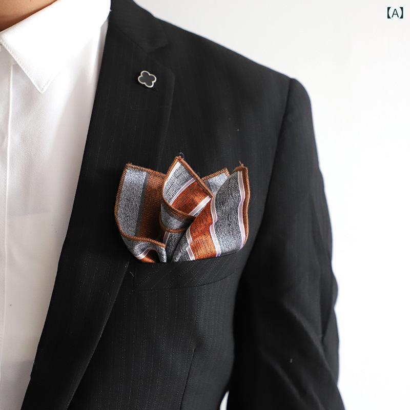 2個セット・カテゴリ: ポケットチーフ・性別: 男性・対象年齢: 成人・素材: ポリエステル混紡・裏地素材: 混紡・スタイル: トレンド・柄: ストライプ・加工: ジャカード・服飾加工: 色織り・ネクタイ幅: レギュラー