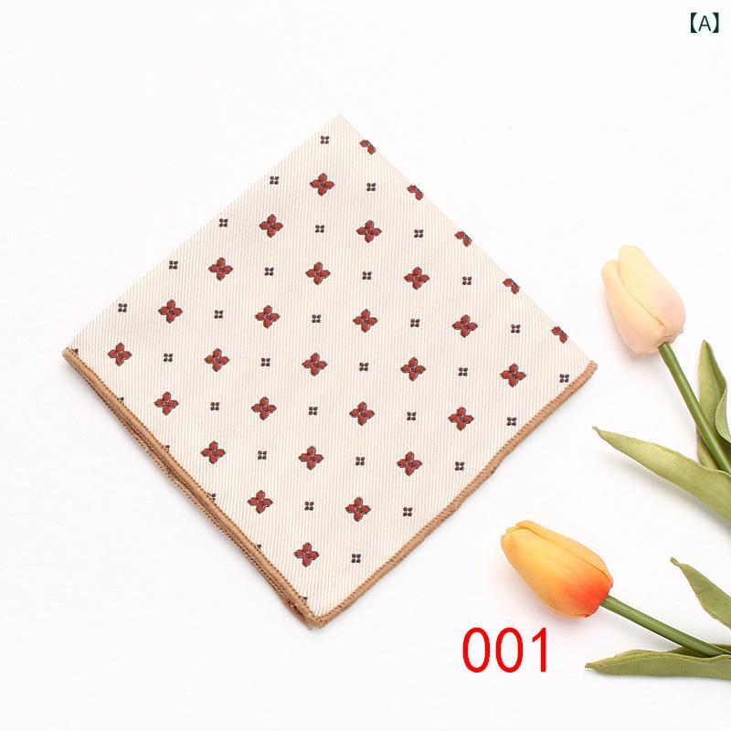 ・カテゴリ: ポケットチーフ・適用性別: 男性・対象年齢: 成人・主要素材: ポリエステル・スタイル: トレンディ・加工方法: ジャカード織り・柄: ペイズリー・サイズ: 23cm×23cm・カラー展開: 多色展開・製造工程: 織り