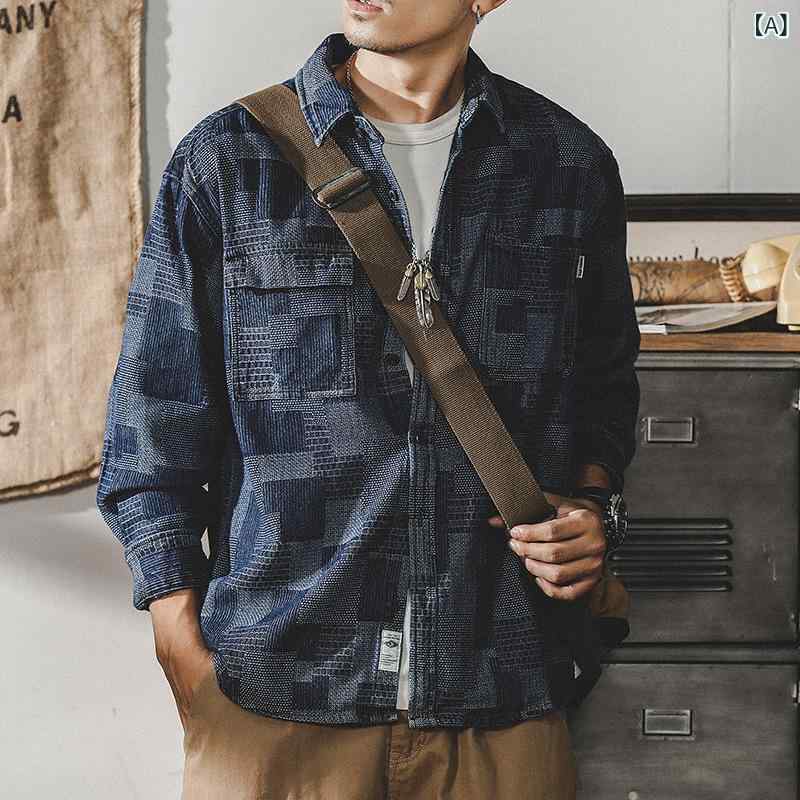 ・カテゴリ: シャツ・性別: メンズ・スタイル: アメカジ・利用シーン: カジュアル・主な素材: コーマ綿96%以上・厚さ: 普通・フィット: ルーズ・ネックライン: 襟付き・袖丈: 長袖・柄: チェック・デザイン: 前開き・デザイン詳細:...