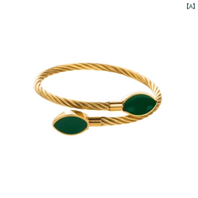 ・素材: ステンレス・加工技術: メッキ加工・対象: レディース・デザイン: 幾何学模様・カラー展開: グリーン、ブラック、ホワイト・流行要素: 円形・テイスト: スウィートクール・スタイル分類: 個性派・カテゴリ: 手元アクセサリー・流行...