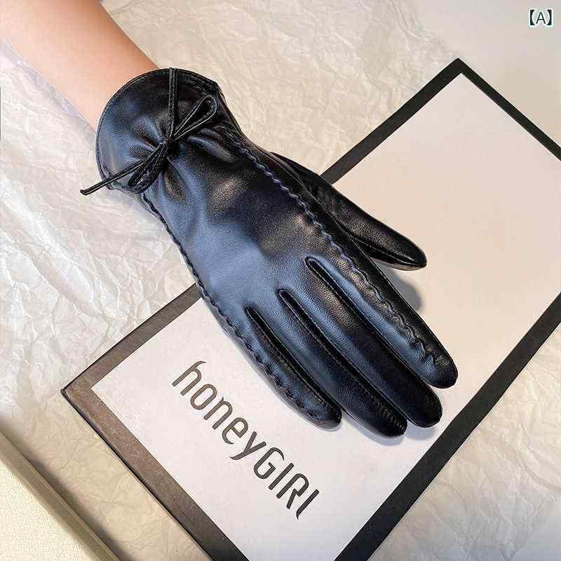 ・機能: タッチスクリーン対応、保温、防風・手袋タイプ: 5本指・カラー展開: ブラック、ブラウン・サイズ展開: M、L、XL・スタイル: 韓国風・主な素材: 羊革・テイスト: 清新フェミニン・加工: 刺繍・カテゴリ: 保温手袋・デザイン要...