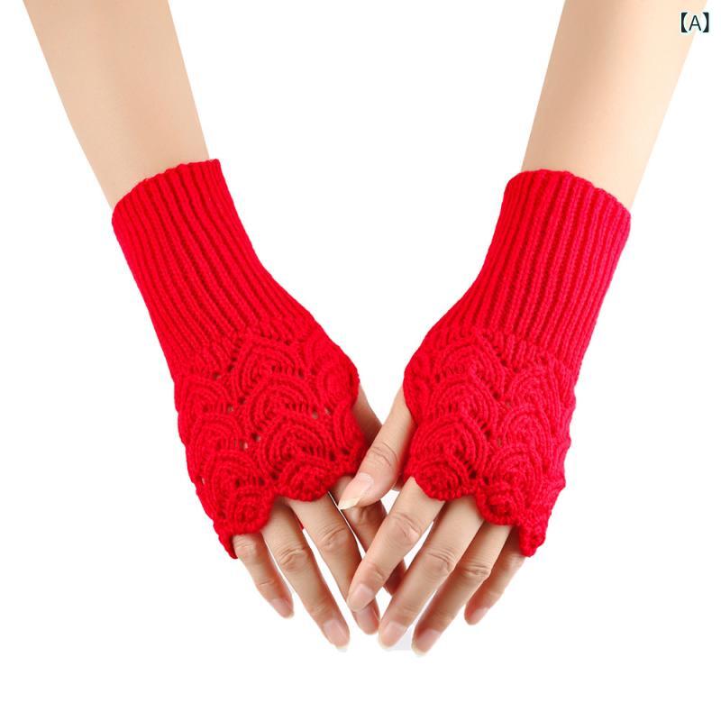 ・機能: 保温・タイプ: ハーフフィンガーグローブ・カラー展開: レッド, カーキ, ブラック, ホワイト, ローズレッド, コーヒー, ライトグレー, ダークグレー, キャメル, ワインレッド・サイズ展開: フリーサイズ・テイスト: 日韓...