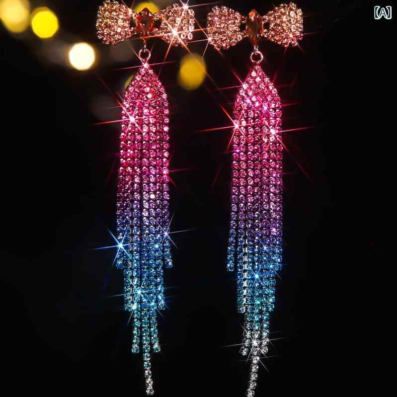 ・カテゴリ: ピアス・ピアス・スタイル: 個性的・主な素材: 銅・加工: ラインストーン装飾・デザイン: リボン・対象: レディース