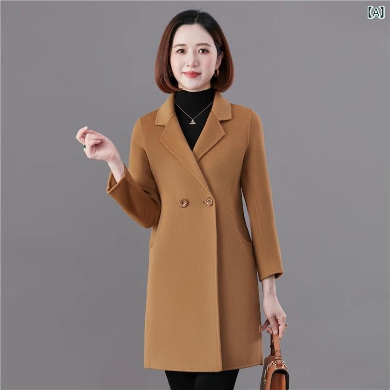 ・主な素材: 羊毛95%以上・柄: 無地・厚さ: 厚手・フィット: スリム・着丈: ミドル丈・ネックライン: テーラードカラー・袖丈: 長袖・加工: パッチワーク・カラー展開: キャメル、コーヒー、レッド、グリーン・サイズ展開: S、M、L...