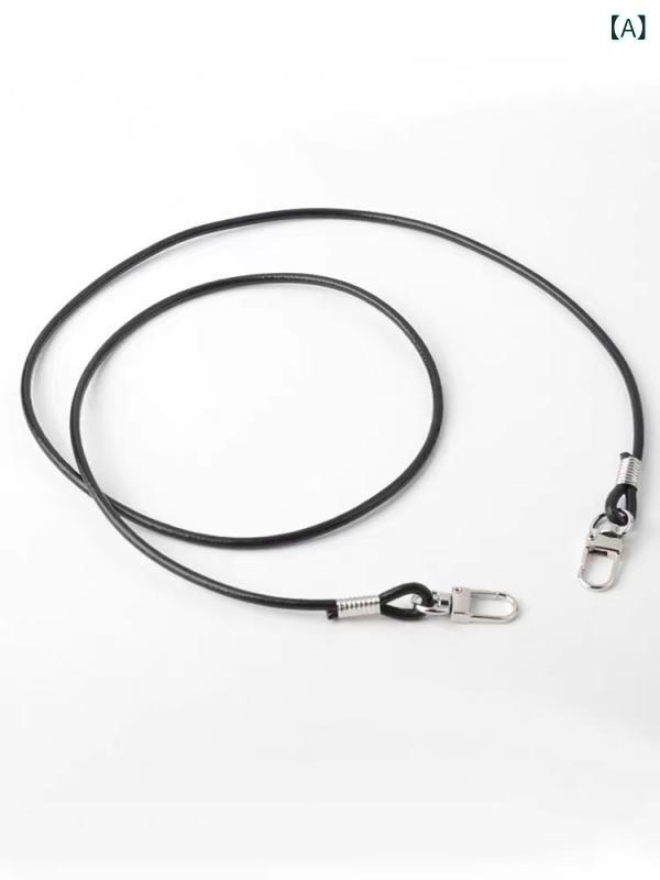 ・主な素材: 本革・カラー展開: ブラック、ブラウン・サイズ: コード太さ4mm（40cm、60cm、80cm、100cm、120cm）、コード太さ5mm（40cm、60cm、80cm、100cm、120cm）・素材特性: 植物タンニンなめ...