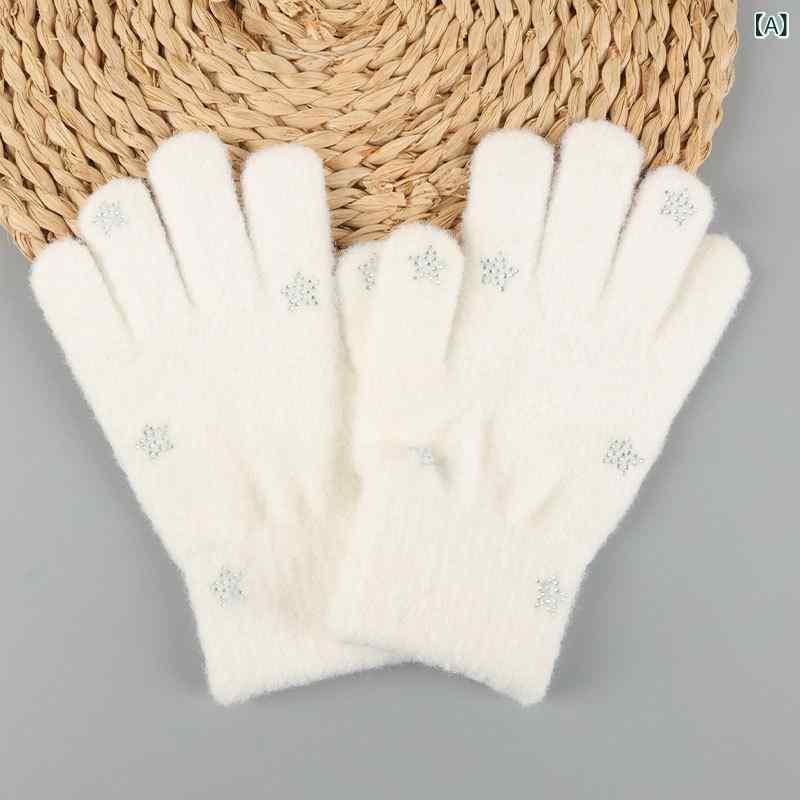 2個セット[&amp;quot;・機能: 保温&amp;quot;,&amp;quot;・種類: 指あり手袋&amp;quot;,&amp;quot;・カラー: ドットラインストーン星、ソリッドスター&amp;quot;,&amp;quot...