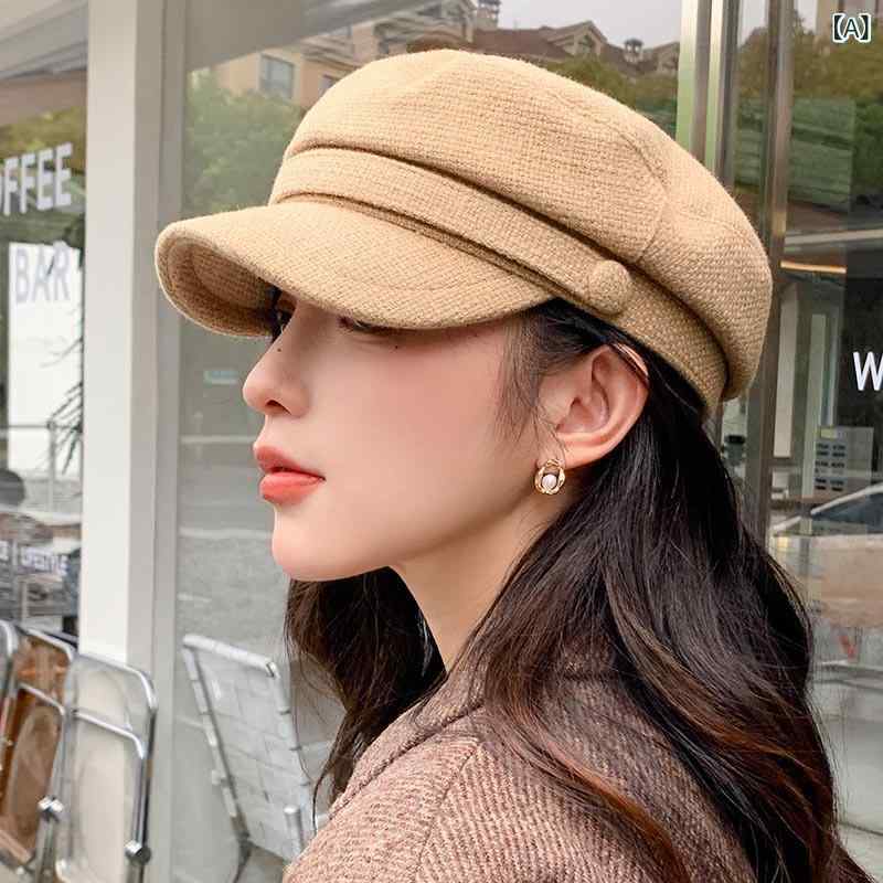 ・カテゴリ: 八角帽・帽頂デザイン: ラウンドトップ・つばデザイン: カーブ・カラー: カーキ, ブラック, コーヒー, オフホワイト・サイズ: フリーサイズ (56-58cm頭囲対応)・機能: 保温, 防風・主な素材割合: 21%～30%...