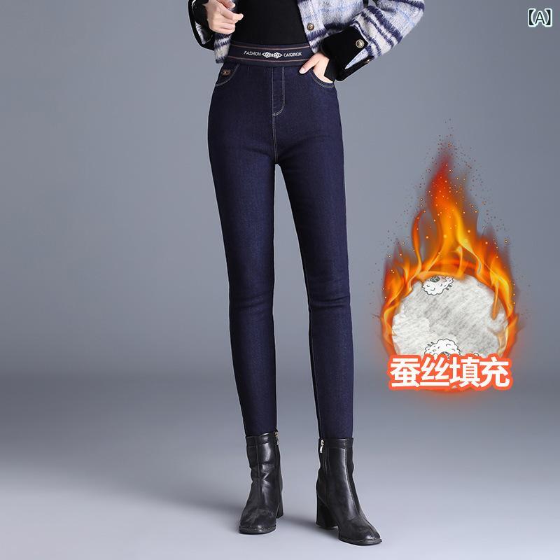 result: ・カテゴリ: カジュアルパンツ・スタイル: ベーシック、通勤・パンツタイプ: スキニー・パンツ丈: ロング・ウエスト: ハイウエスト・厚さ: 厚手・主な素材: ポリエステル90～95%・デザイン: ポケット付き、パッチワーク...