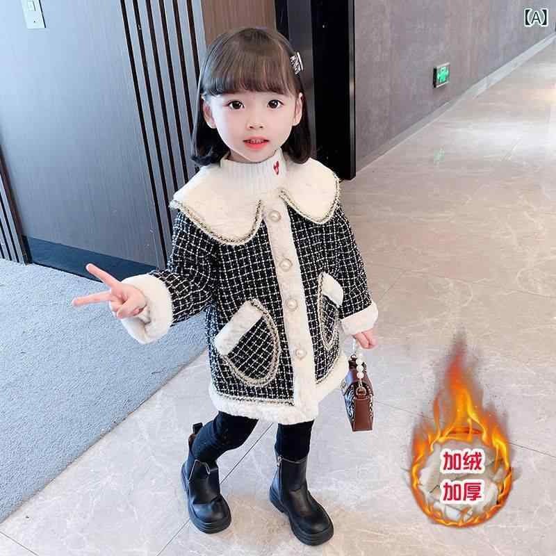 ・カテゴリ: キッズアウター・性別: 女の子・年齢層: 8歳以上・ネックライン: セーラーカラー・スタイル: 韓国系・柄: チェック・厚さ: 厚手・主な素材: リネン 81〜90%・開閉タイプ: ダブルボタン・カラー展開: ブラック、ライト...