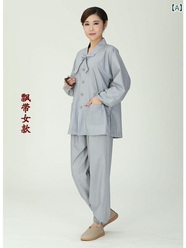 ・主な素材: シルケット加工綿・スタイル: 中華風・デザイン展開: 飄帯女性モデル, 立襟盤釦, Vネック盤釦, Vネックボタン