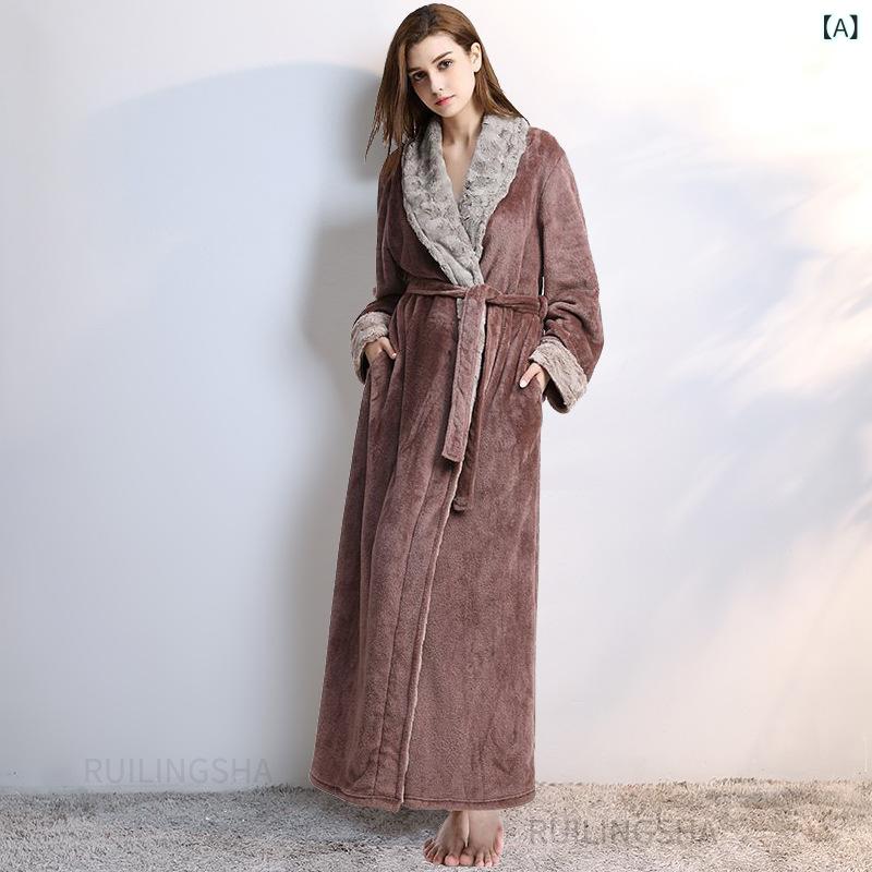 ・スタイル: 欧米風・主な素材: サンゴフリース（ポリエステル100%）・生地の厚さ: 極厚 (約301-350g/平方メートル)・襟のタイプ: 襟付き・対象: カップル・機能: カジュアル、授乳、通気性、睡眠、バスローブ、ルームウェア、保...