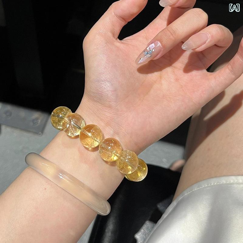 ・カテゴリ: 手飾り・主な素材: 水晶・水晶種類: 黄水晶・カラー展開: 黄水晶・スタイル: ユニセックス・対象: 男女・流行要素: 新年