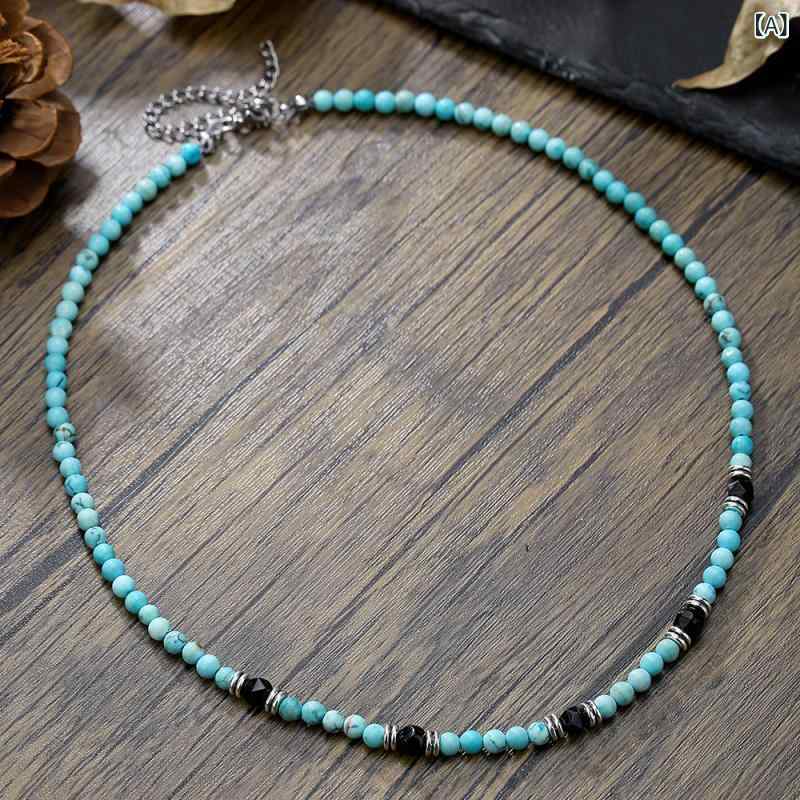 ・カテゴリ: ネックレス・形状: ジオメトリック・: 丸型・素材: ターコイズ・長さ: 41-50cm・重量: 約15g・スタイル: 個性・対象: 男女・製法: