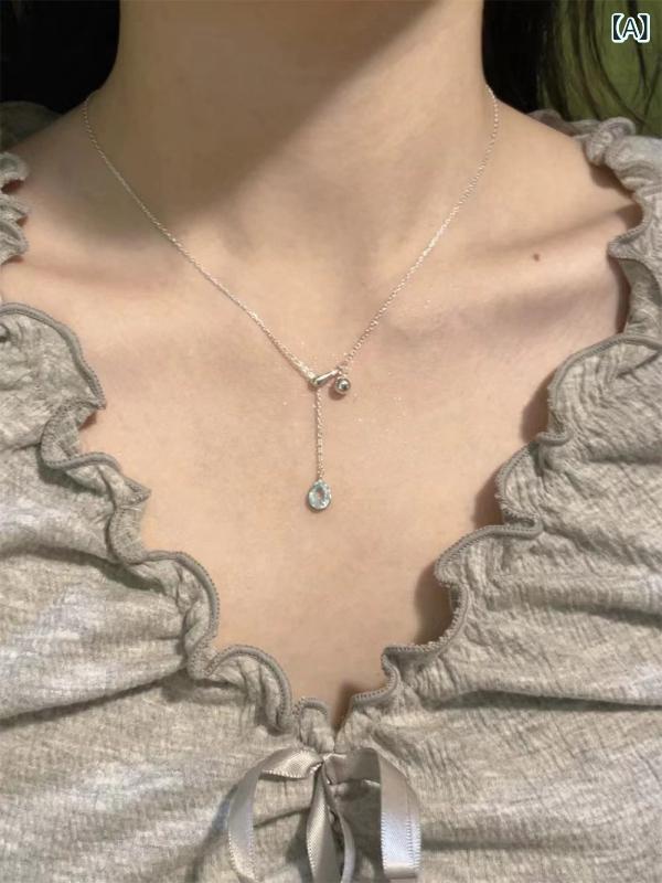 ・カテゴリ: ネックレス・素材: 銅・仕上げ: メッキ・チェーン: 鎖骨チェーン・ペンダント素材: ジルコン・長さ: 41cm-50cm・スタイル: トレンド・重量: 2g・対象: 女性