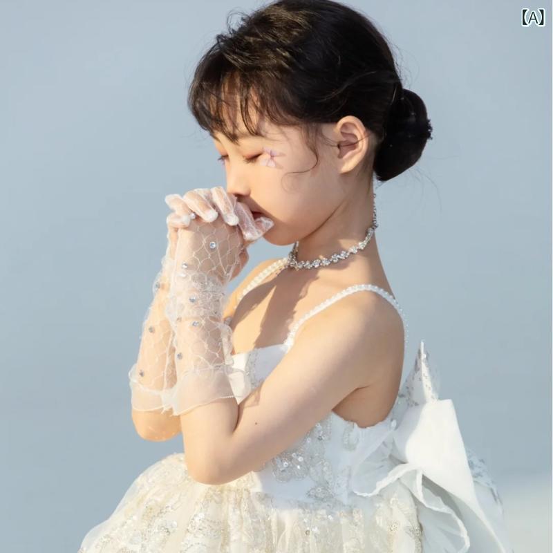 ・主な素材: レース・対象: 女性・加工: ニット・機能: 装飾・柄: 無地・タイプ: 指抜き手袋・カラー展開: メッシュストーン・サイズ展開: 長さ約28cm・スタイル: 可愛