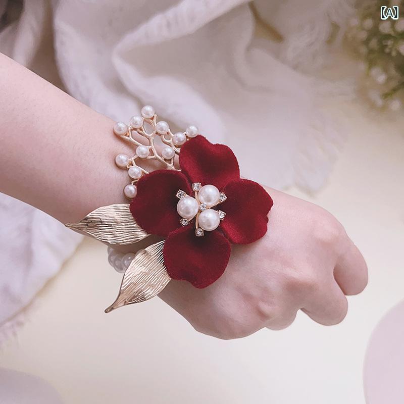 ・主な素材: 金属、缎帯・スタイル: 中国風・使用場面: 結婚式・カラー展開: ワインレッド、赤、シャンパン色、青緑色