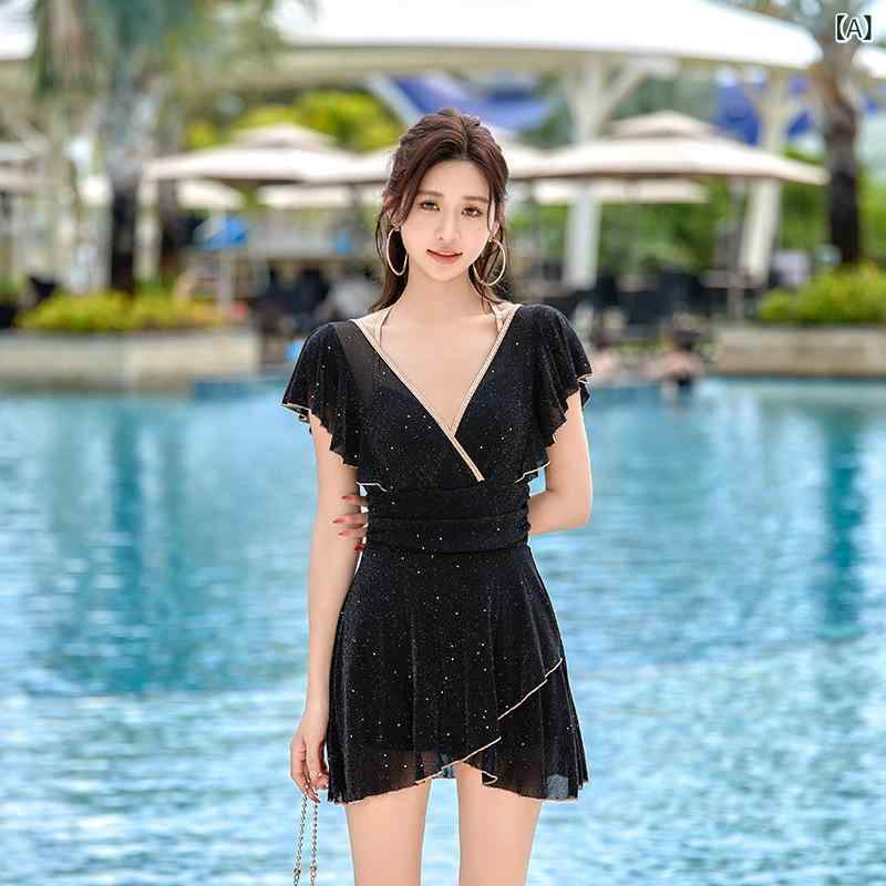 ・カテゴリ: 连体泳衣・スタイル: 小清新・主な素材: 锦纶・裏地素材: ポリエステル・カラー展開: 黒色,粉色・サイズ展開: M,L,XL,2XL,3XL,4XL