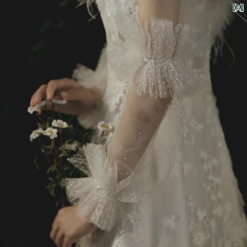 ・性別: 女性・機能: 装飾・カラー: 白色・主な素材: チュール・スタイル: ロング・スタイル: 欧米