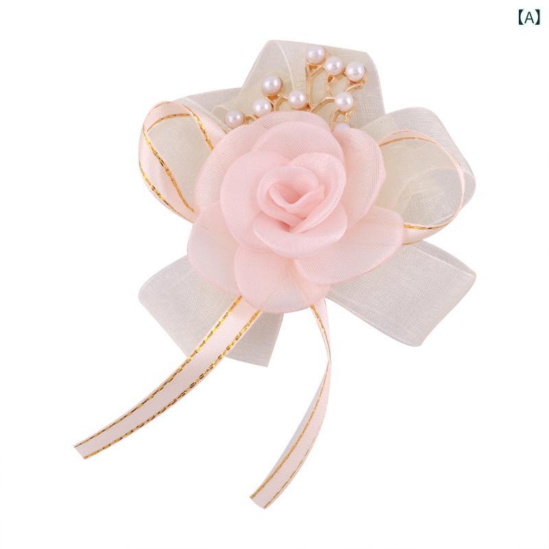 ・スタイル: 欧米・主な素材: 花・カラー: 淡ピンク・使用場面: 結婚式・サイズ: 7cm×6cm