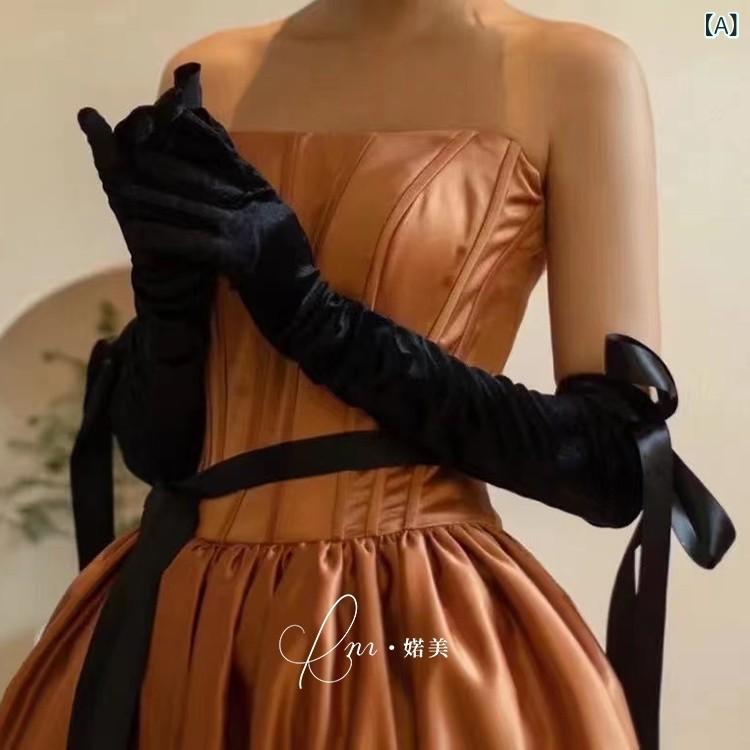 ・対象: 女性・機能: 装飾・カラー: ブラック・素材: 混合素材・款式: ロング・スタイル: ファッションOL