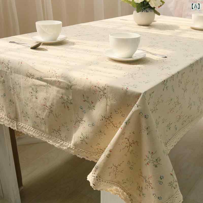 ・カテゴリ: テーブルクロス・形状: 長方形・スタイル: ナチュラル・柄: 小花柄、花縁付き・主な素材: 混紡70%・サイズ展開: 60×60cm、90×90cm、100×140cm、140×140cm、140×160cm、140×180c...