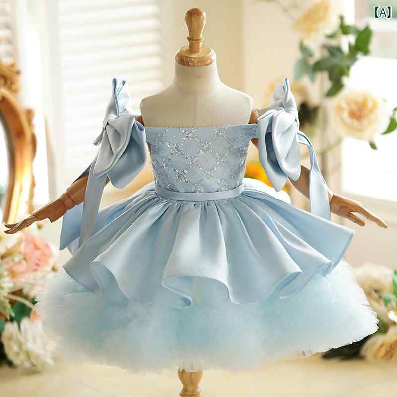 ・カテゴリ: 子供ドレス・スタイル: プリンセス・対象: 女の子・対象年齢: 3-8歳・サイズ展開: 80,90,100,110,120,130・カラー: ライトブルー・主な素材: ポリエステル60%・裏地素材: ポリエステル40%・加工:...
