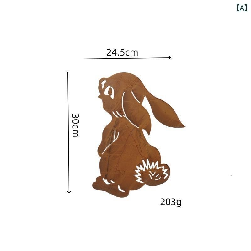 ・カテゴリ: 動物・スタイル: アメリカン・素材: 金属・使用シーン: インテリア、庭園、広場、オフィス、ホテル・レストラン・柄: ウサギ、雪の花・適用祝日: クリスマス、ハロウィン、イースター
