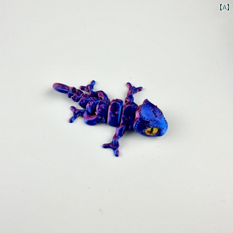 ・素材: PLA・スタイル: 現代アート・加工方法: 3Dプリント・形状: カメレオン・タイプ: 置物・サイズ: 8cm・カラー展開: レーザー紫、レーザー紅、レーザー藍、RGB、キャンディカラー