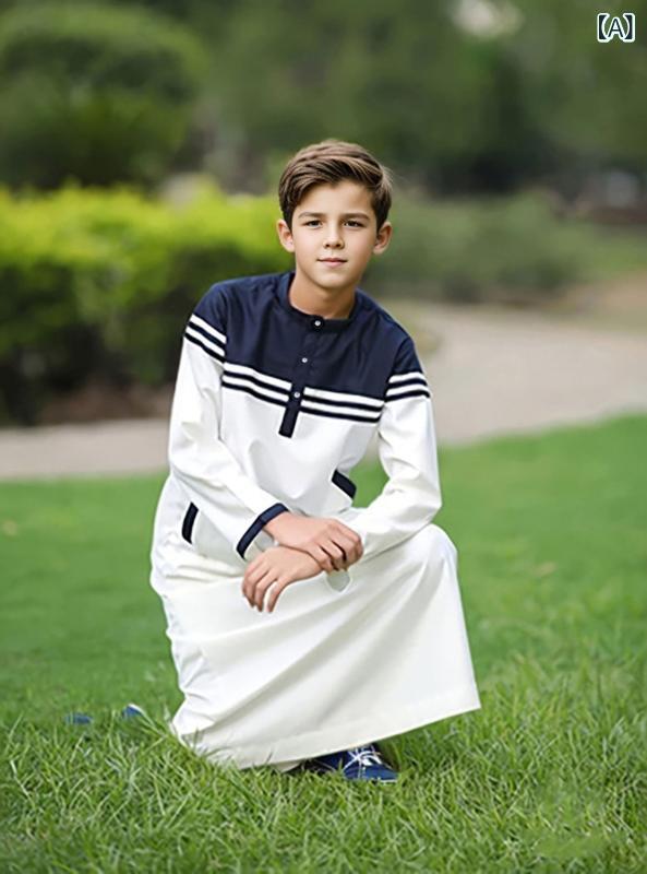 ・カテゴリ: 子供民族服装・スタイル: カジュアル・主な素材: ポリエステル・柄: ツートンカラー・カラー展開: ホワイト、ブラック、カーキ・サイズ展開: 6Y、7Y、8-9Y、9-10Y、10-11Y、11-12Y・対象性別: 男・対象年...