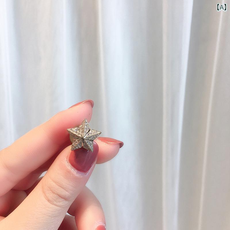 ・種類: ブローチ・素材: 銅・性別: 女性・スタイル: ナチュラル・スタイル分類: 爽やかスイート・要素: 星・カラー展開: ゴールド、シルバー、ゴールドイエロー、シルバー黒、シルバーローズゴールド、シルバーゴールド、ゴールドホワイト、シ...