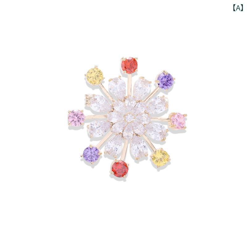 ・カテゴリ: 胸針・主な素材: 銅・: 花・流行要素: 雪の結晶・機能: 装飾・スタイル: ファッション通勤・対象: 男女
